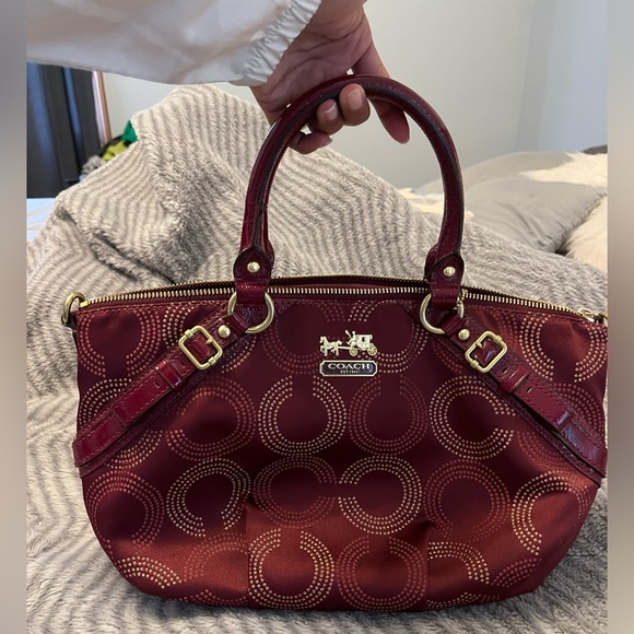 Coach | Bags | Coach Madison Sophia Dotted Op Art Convertible Satchel | Poshmark